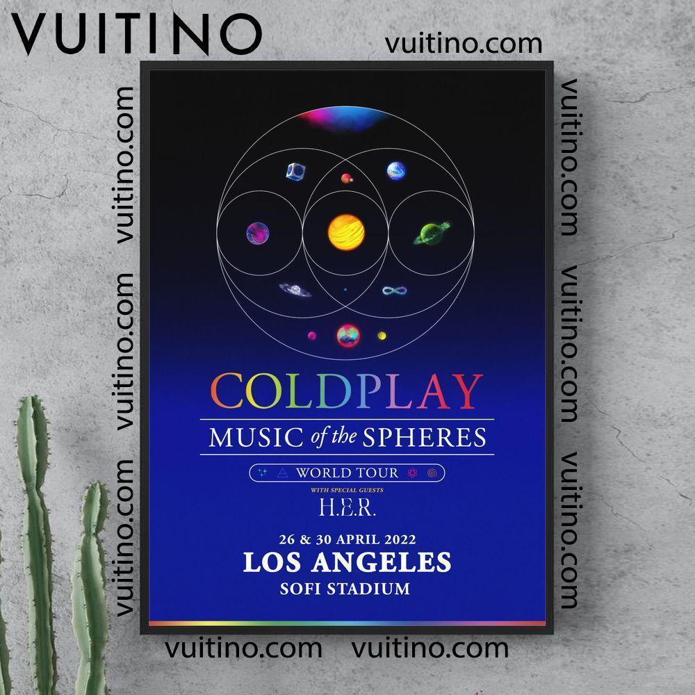 Art Coldplay Music Of The Spheres 2022 Los Angeles Sofi Stadium Poster ...